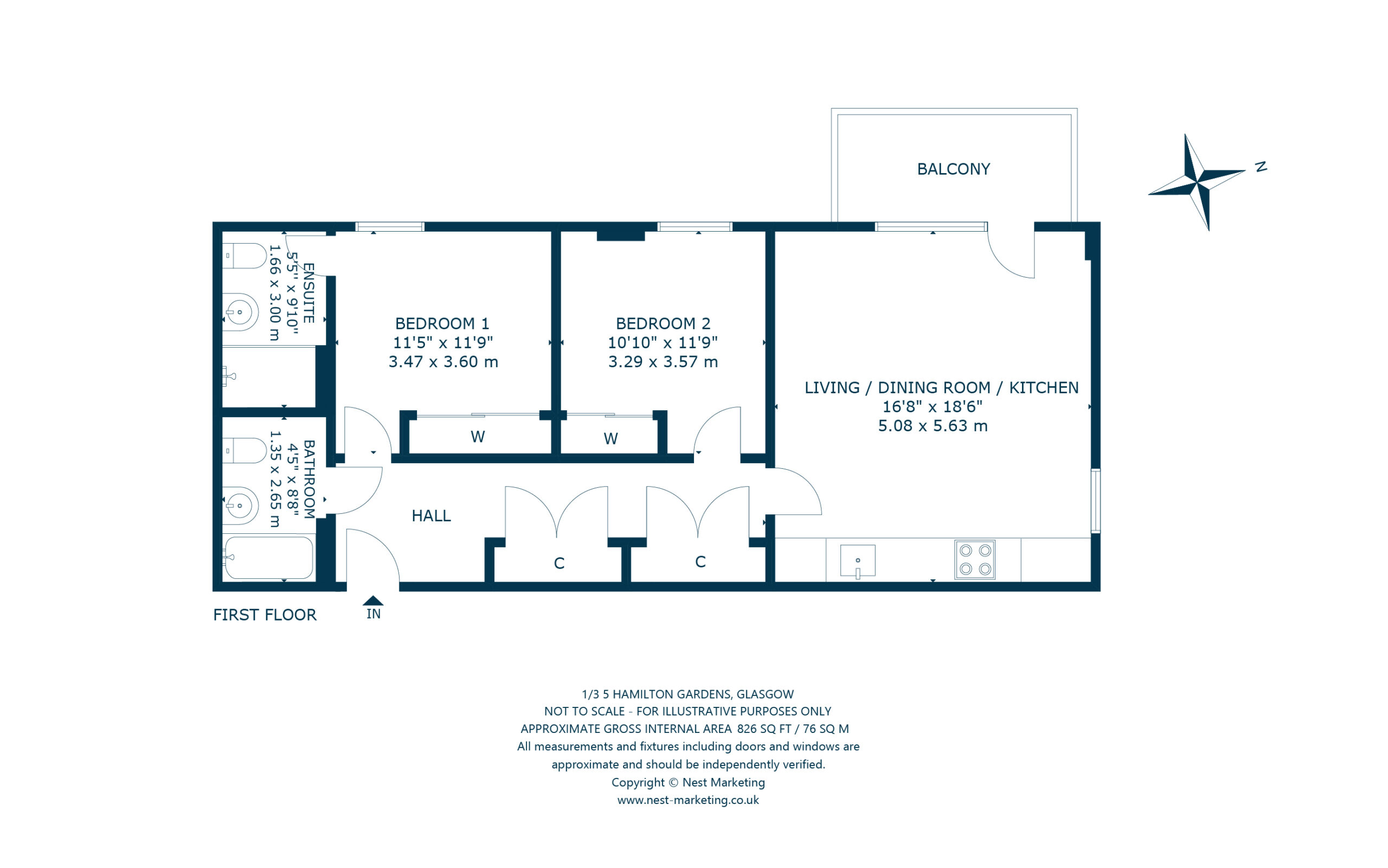 1/3 5 Hamilton Gardens, Botanics, G12 8BD – Corum Property